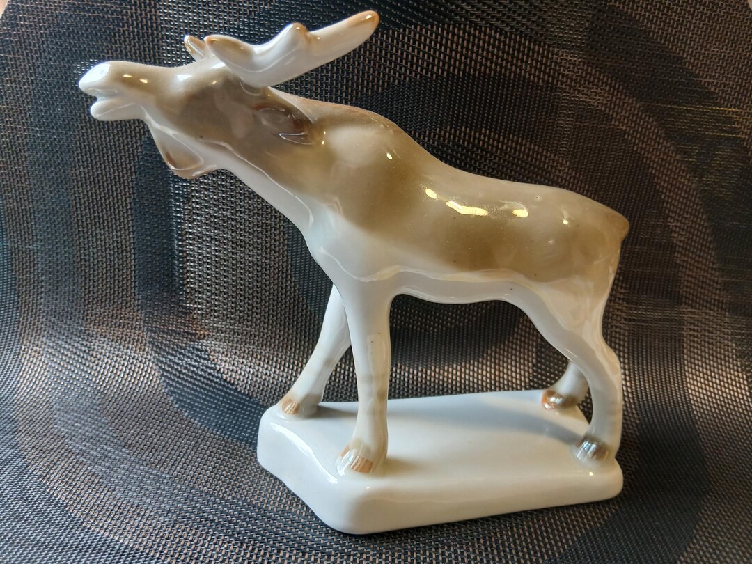 Souvenir. Soviet Ukrainian Porcelain Figurine of an Elk, a Moose ...
