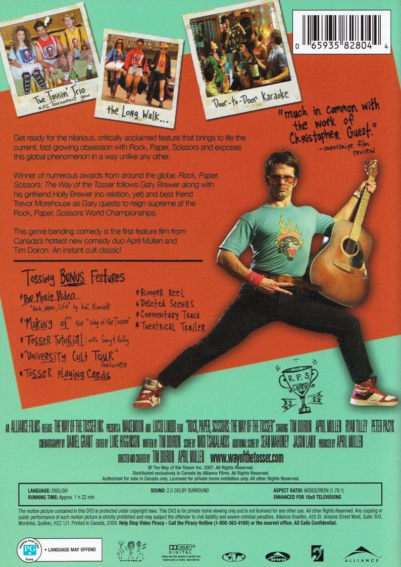Rock Paper Scissors - the Way of the Tosser - DVD - Etsy