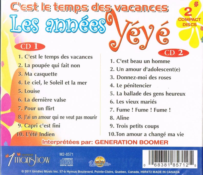 GENERATION BOOMER - C'est Le Temps Des Vacances - CD - Etsy