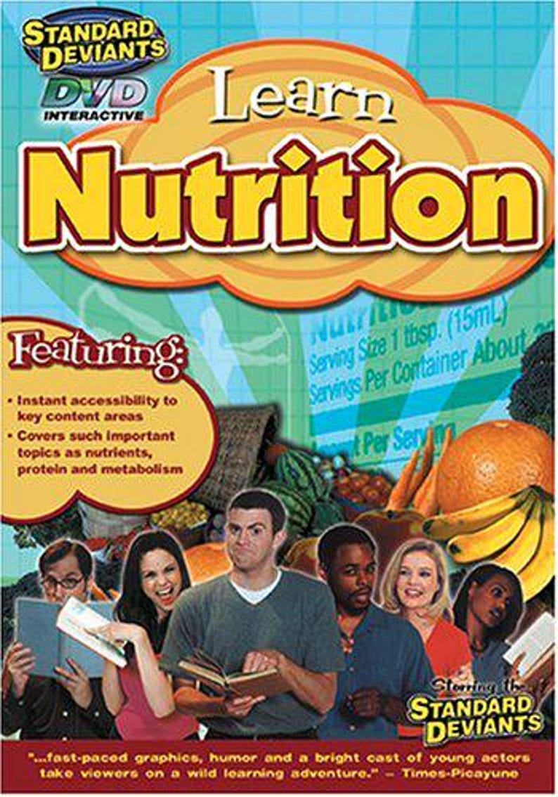 Standard Deviants - Learn Nutrition - DVD - Etsy