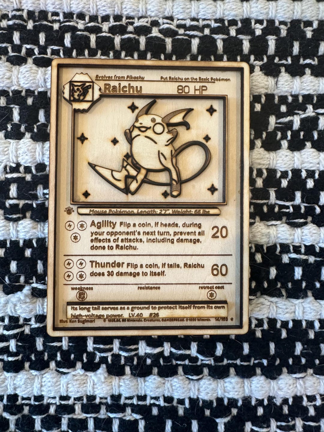 Wood TCG Card Laser Engraved - Etsy