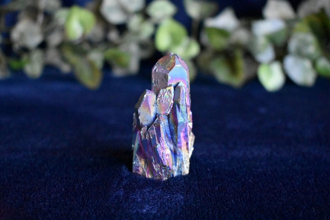 Rainbow Titanium Aura Quartz Cluster - Etsy