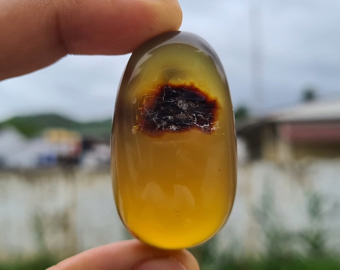 Tumbled Amber Stone - Natural Indonesian Amber Stone - Collector ...