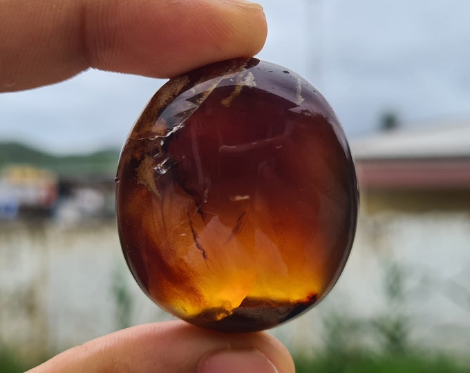 Tumbled Amber Stone - Natural Indonesian Amber Stone - Collector ...