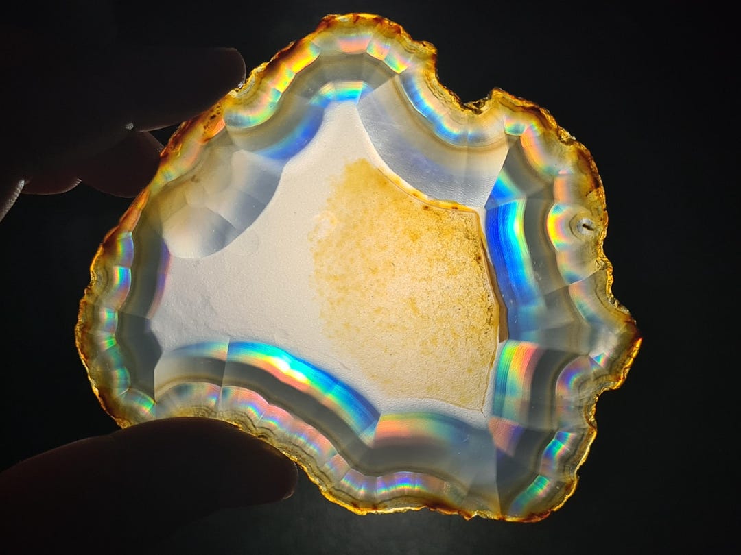 High Grade Iris Rainbow Agate Big Slice Rainbow Iris Agate Slice ...