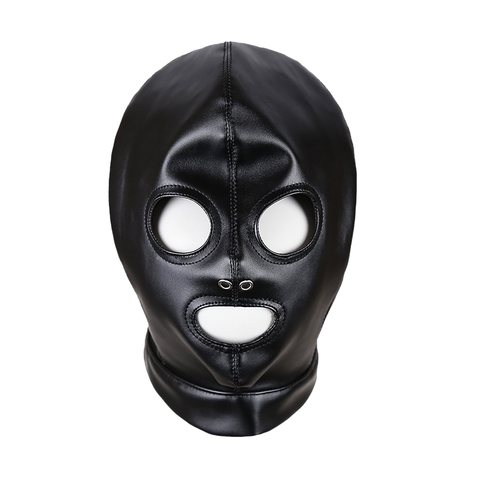 BDSM Strict Straight Jacket and Leather Hood Silicone Ball Gag Bondage ...