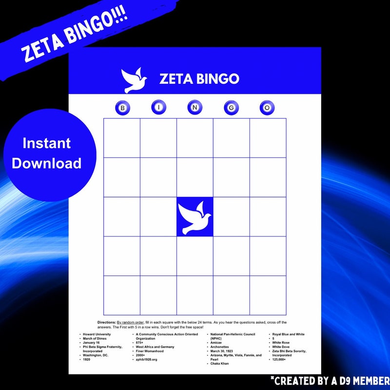 Zeta Founders Card - Etsy