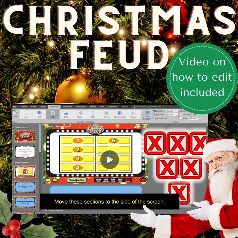 Christmas Family Feud Game: Holiday Party Fun (customizable Powerpoint ...