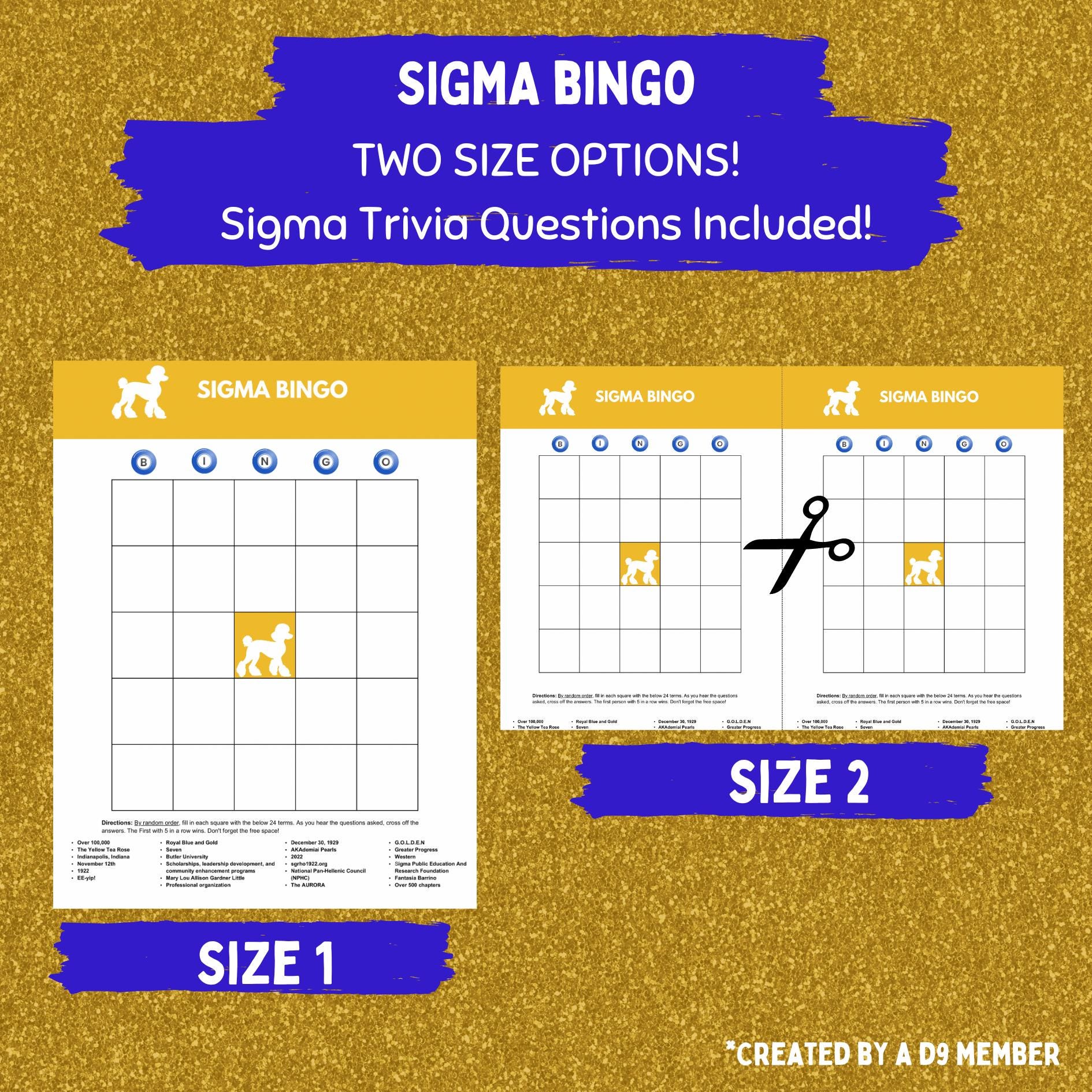 Sigma Gamma Rho Bingo Game: Sgrho Party Icebreaker (printable Download ...
