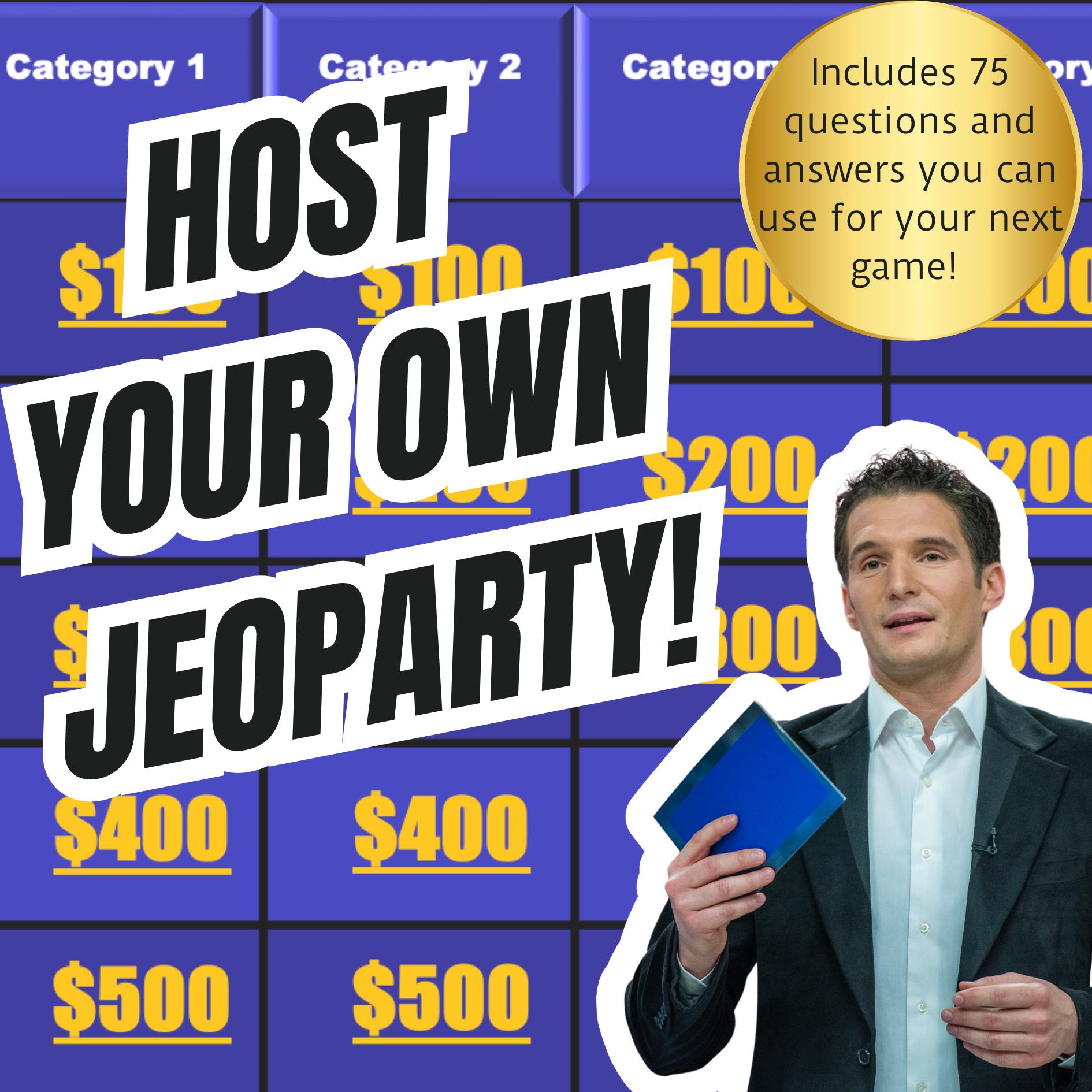 Customizable Jeopardy Powerpoint Template: Game Show for All Occasions (editable Download) - Etsy