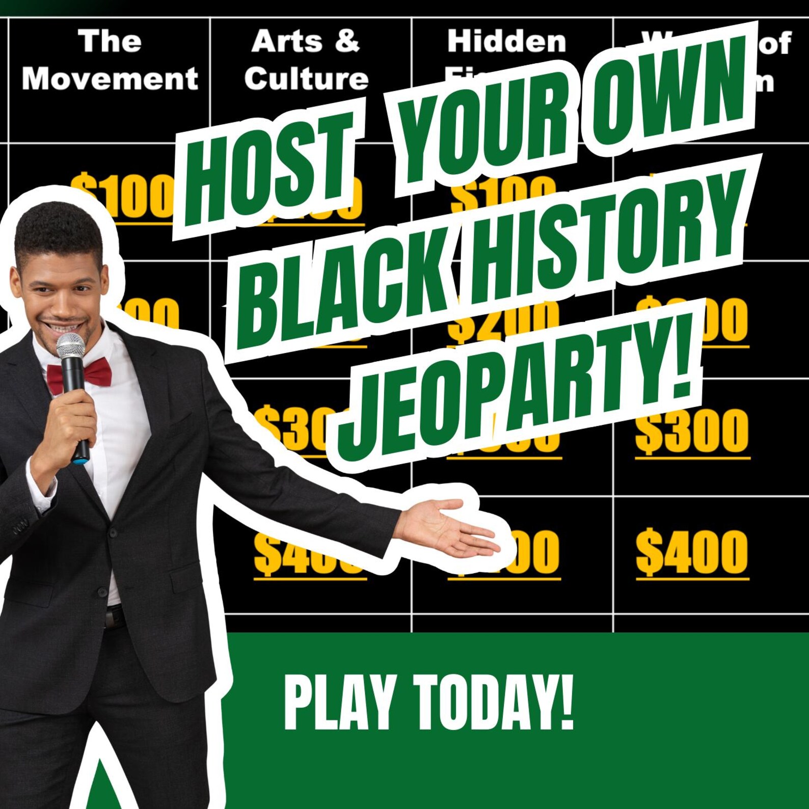 BLACK HISTORY JEOPARDY, Black History Game, Black Trivia, Black Game ...