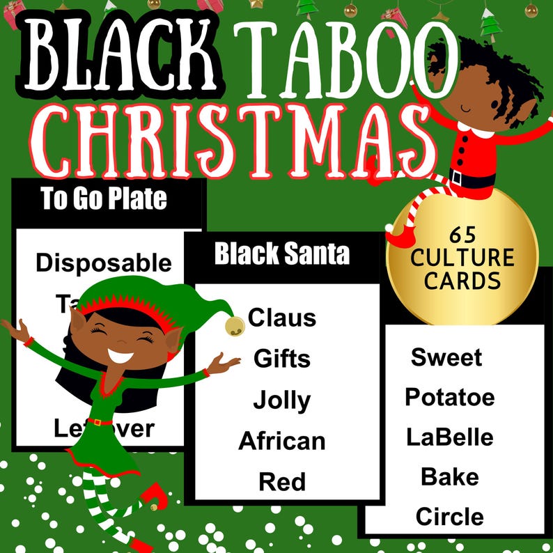 Black Culture Christmas Taboo Game: Holiday Party Fun (PDF) - Etsy