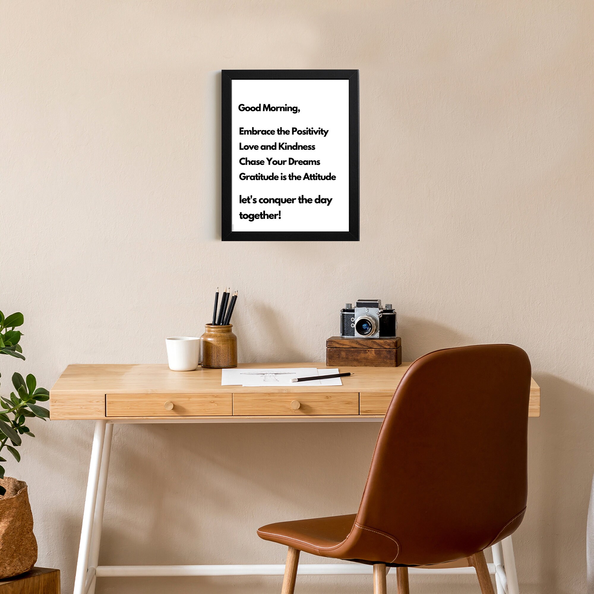 Good Morning Quotes Wall Art Motivational Wall Art Positive ...