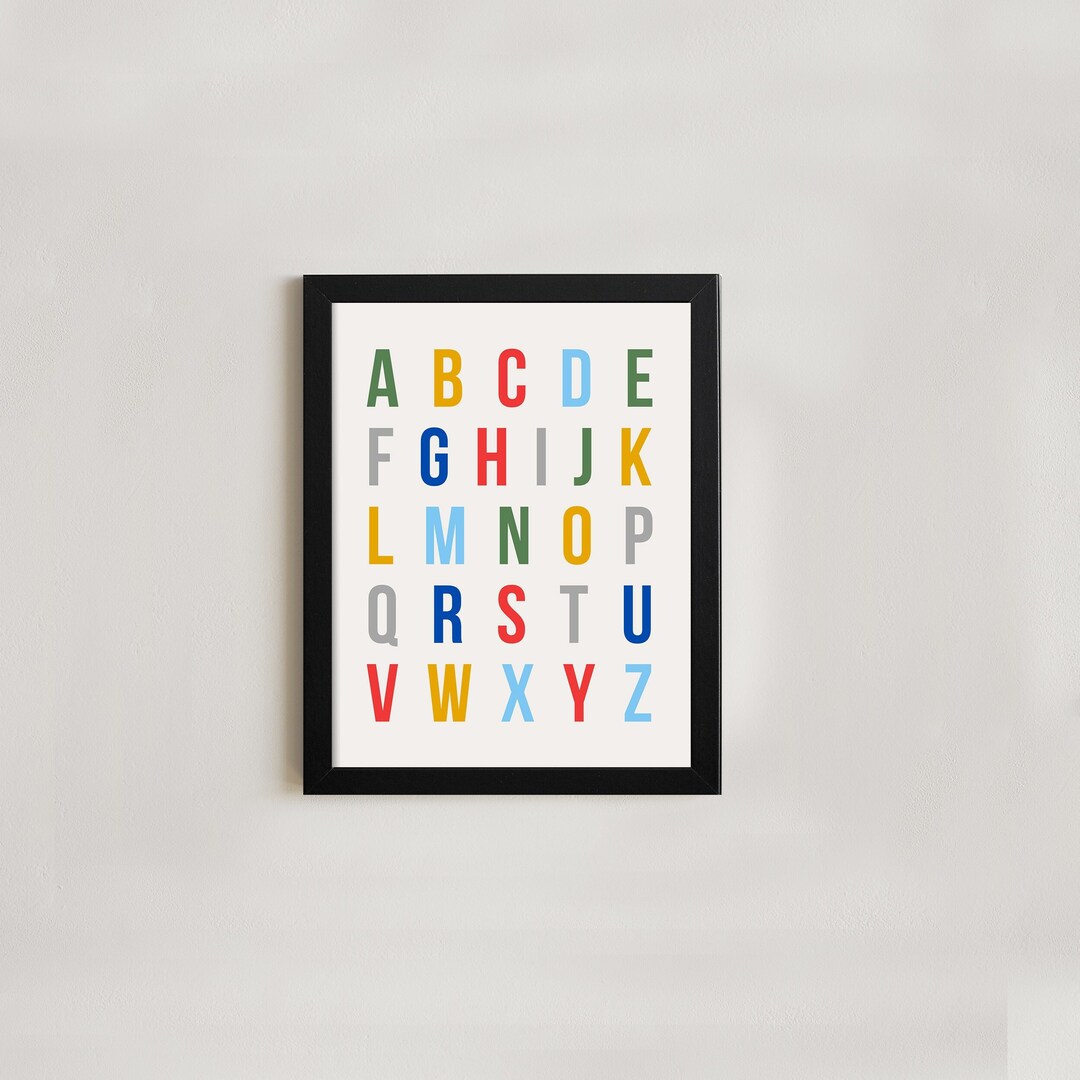 ABC Sign | Alphabet Framed Sign | Wall Hanging | Kids Room Decor ...