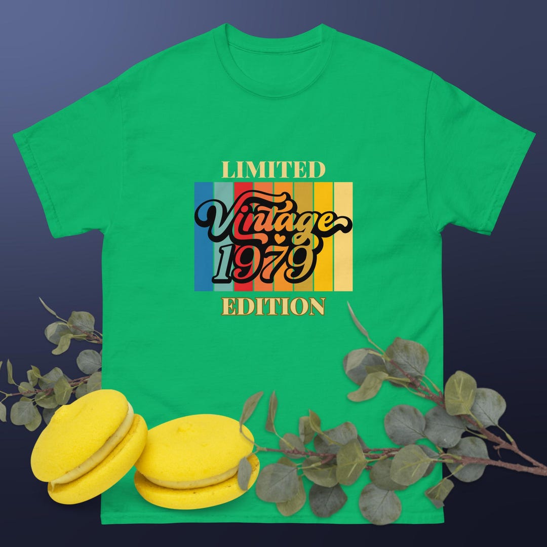 Vintage 1979 Limited Edition T-shirt Retro Style Unisex Classic Tee 100 ...
