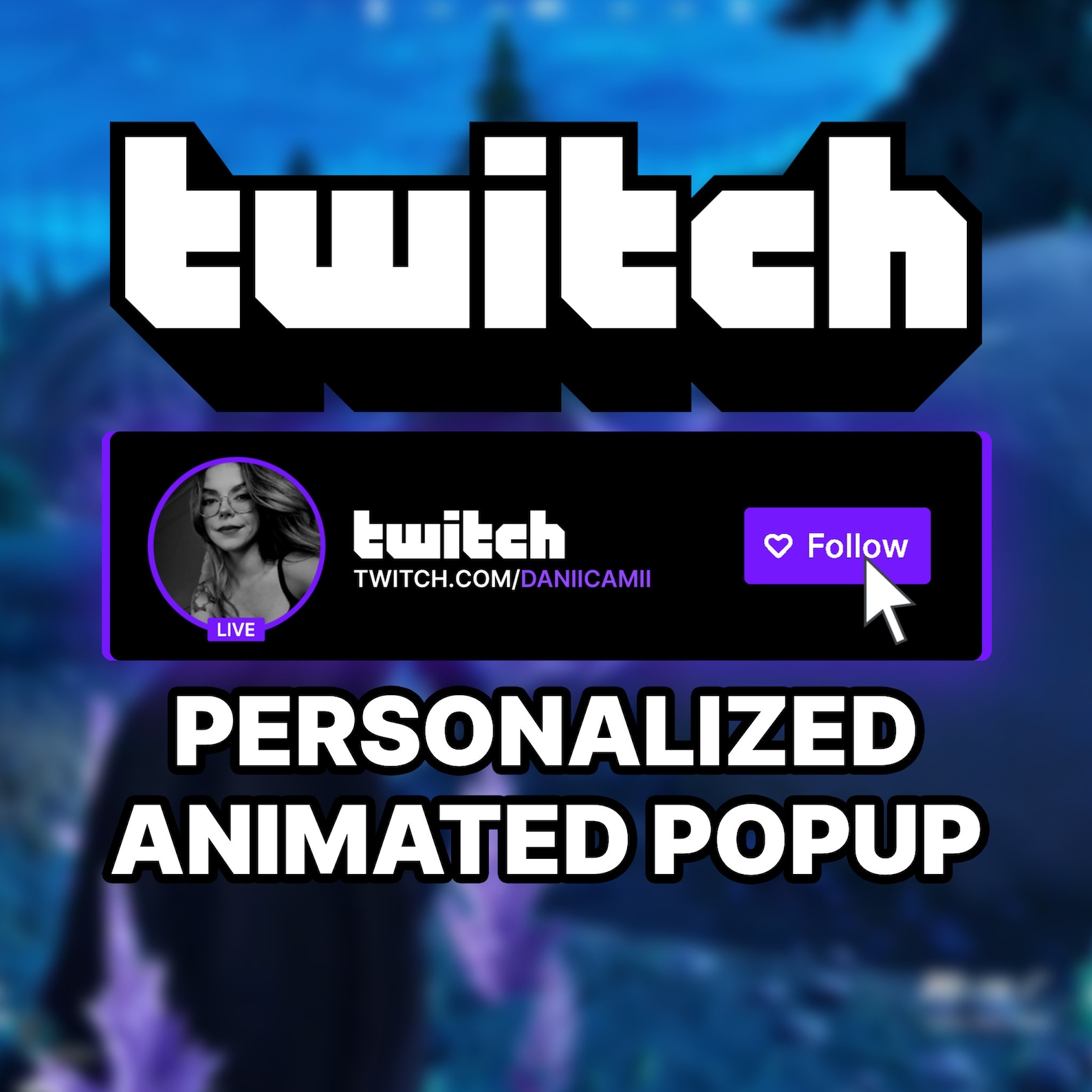 Custom Animated Twitch Follow Button Popup Overlay - Etsy