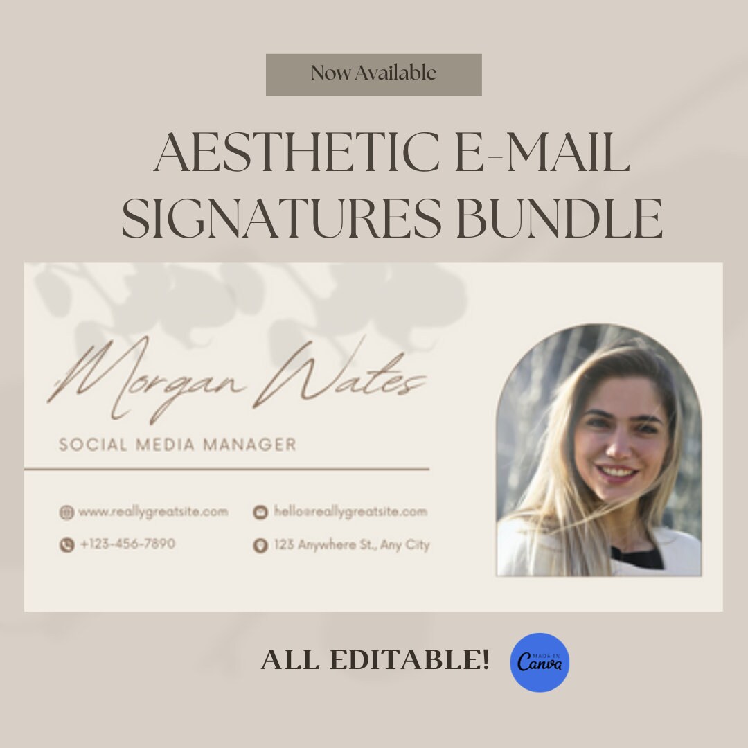 Aesthetic E-mail Signature Bundle - Etsy Australia