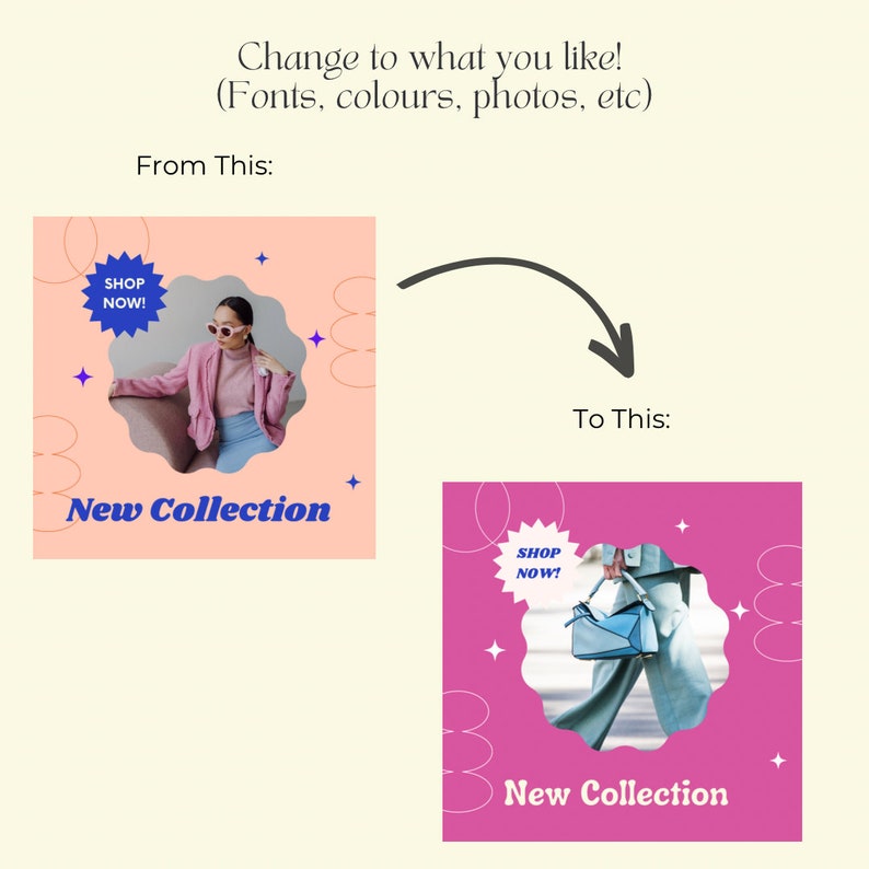 Fun & Bright Instagram Post Template | Canva Template | Retro Instagram ...