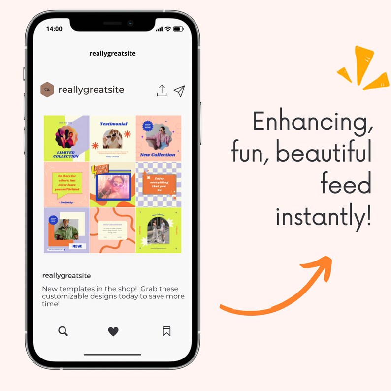 Fun & Bright Instagram Post Template | Canva Template | Retro Instagram ...