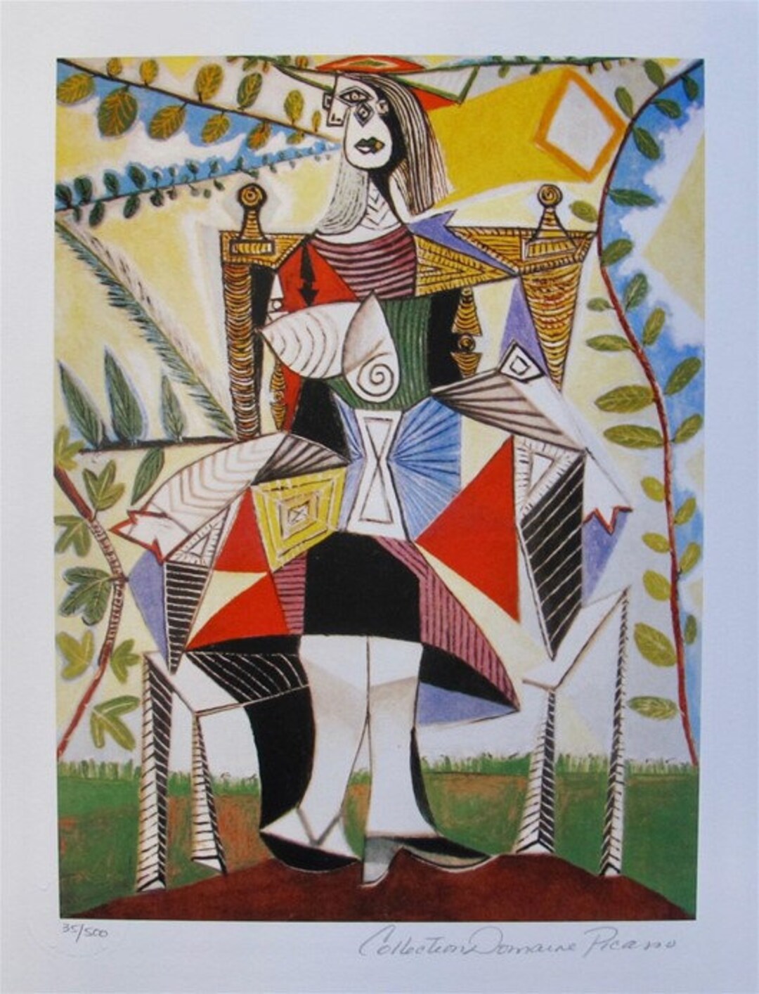 Pablo Picasso - Girl With a Colorful Dress - Etsy