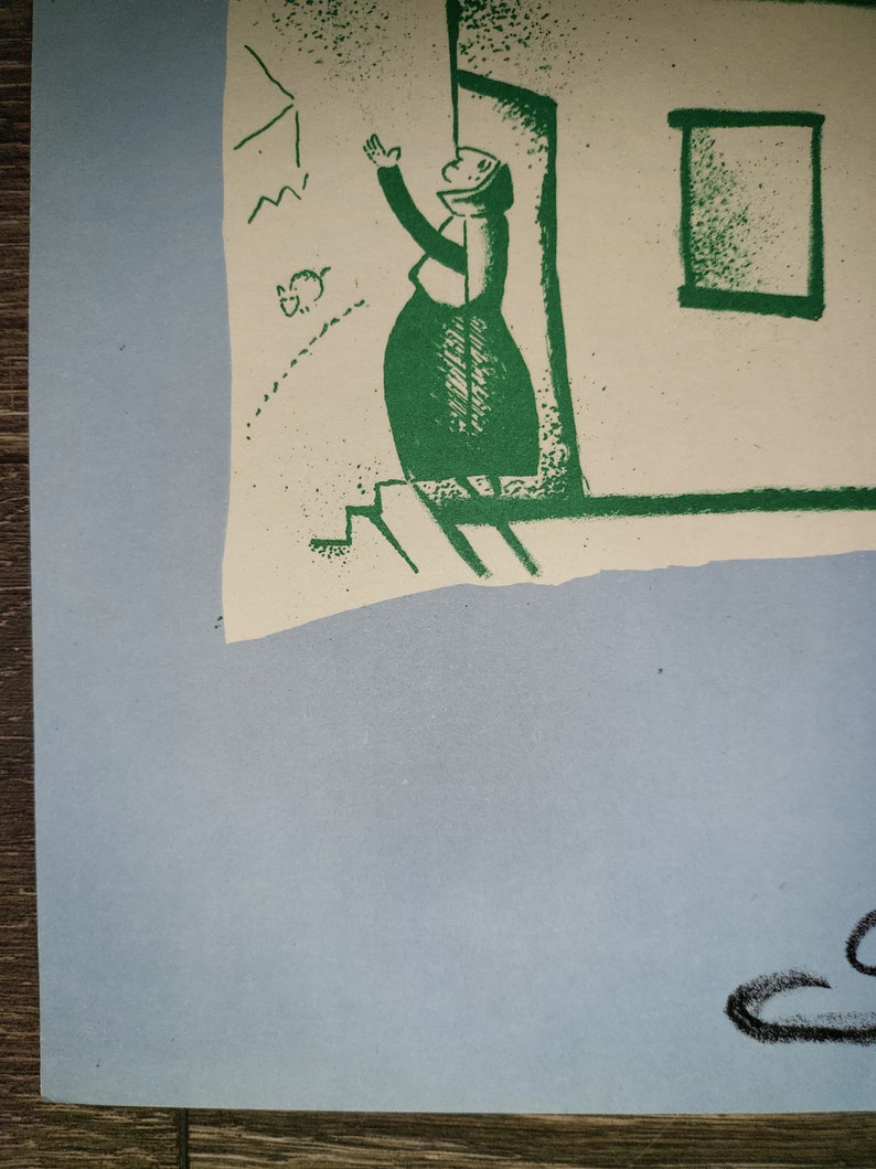 Marc Chagall - the Blue House (orig. Lithograph) - Etsy