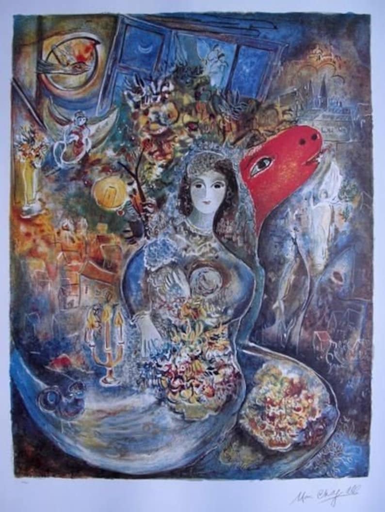 Marc Chagall BELLA Limited Ed. Lithograph - Etsy