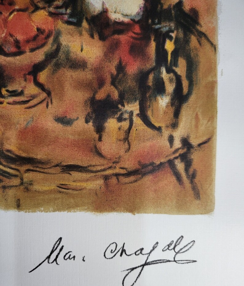 Marc Chagall Signed Lithograph - Eiffel Tower Serenade - Etsy