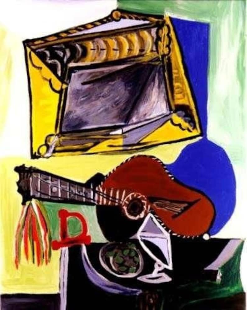 Pablo Picasso still Life With Guitar Estate Signed Giclée - Etsy