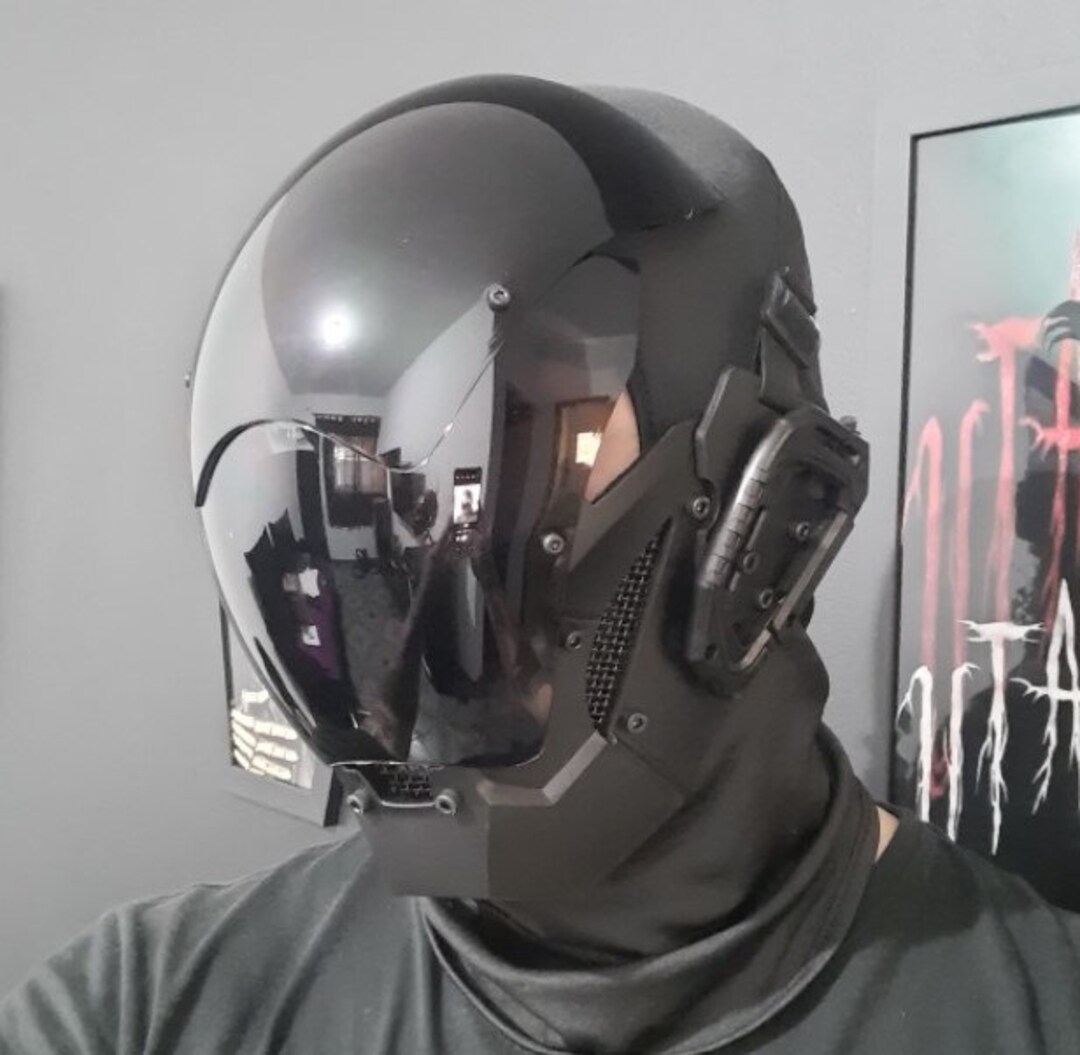 Cyberpunk Mask Cosplay Futuristic Helmet for Dark and Edgy - Etsy