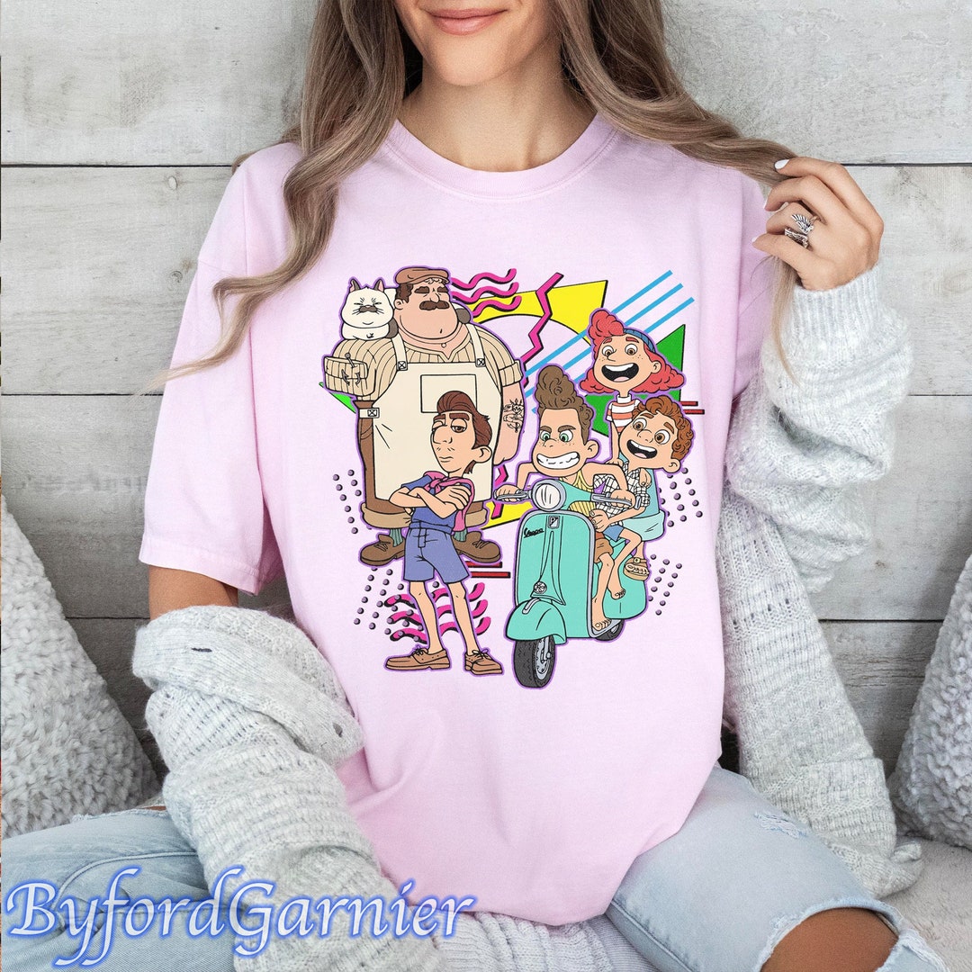Disney Retro 90s Style Group Shot Pixar Luca Characters Squad Shirt ...