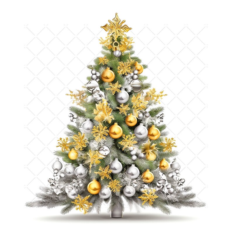 Illustrations Christmas Trees Bundle Clipart, 10 High Quality Jpgs ...