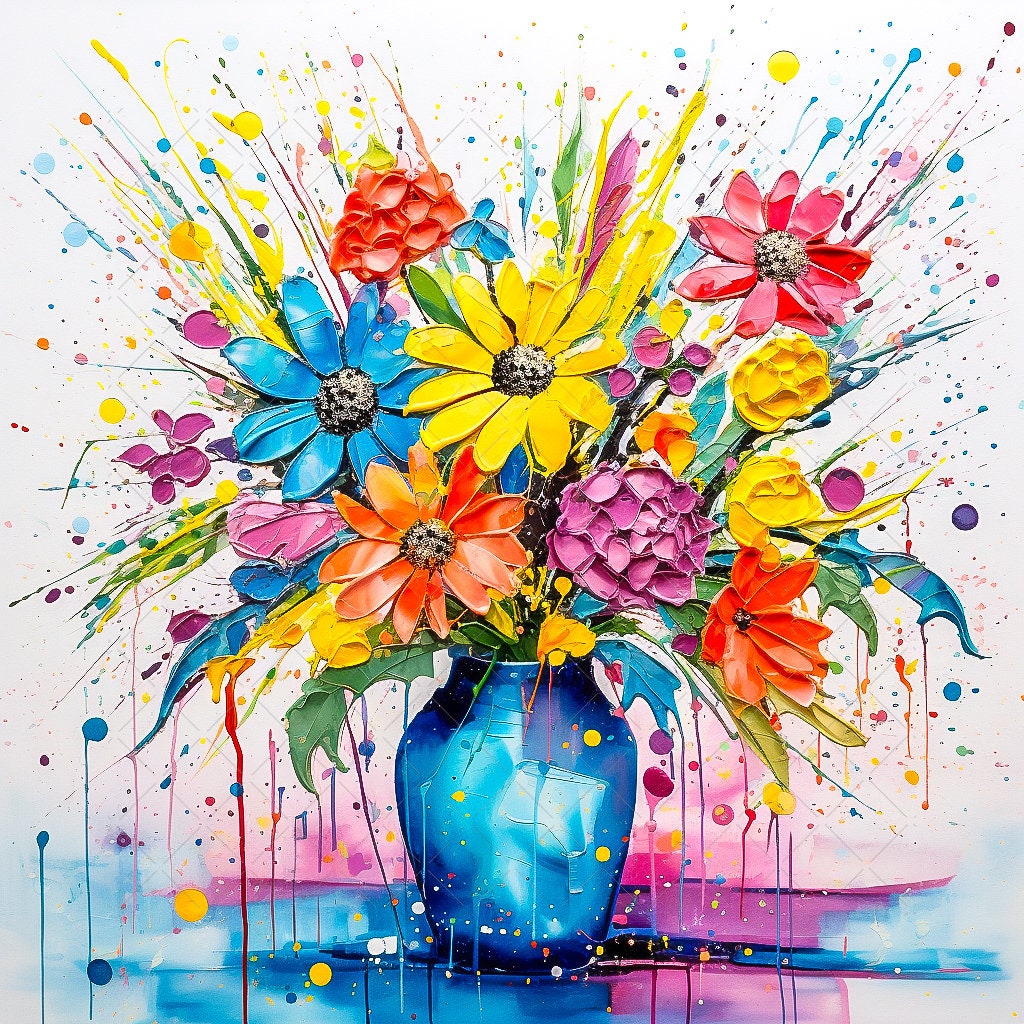 Wild Flowers Bundle Clipart, 10 High Quality Jpgs, Watercolor Flower in ...