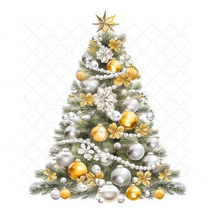 Illustrations Christmas Trees Bundle Clipart, 10 High Quality Jpgs ...