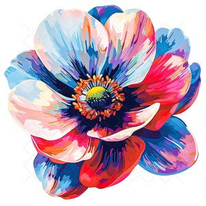 Single Flower Bundle Clipart, 10 High Quality Jpgs, Watercolor Flower ...