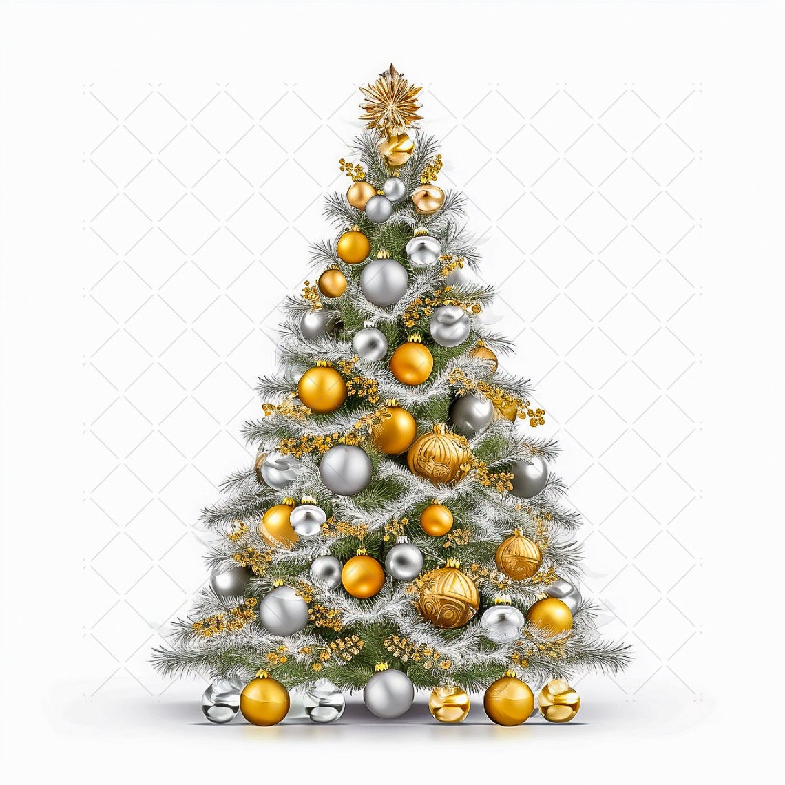 Illustrations Christmas Trees Bundle Clipart, 10 High Quality Jpgs ...