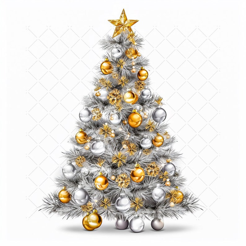 Illustrations Christmas Trees Bundle Clipart, 10 High Quality Jpgs ...