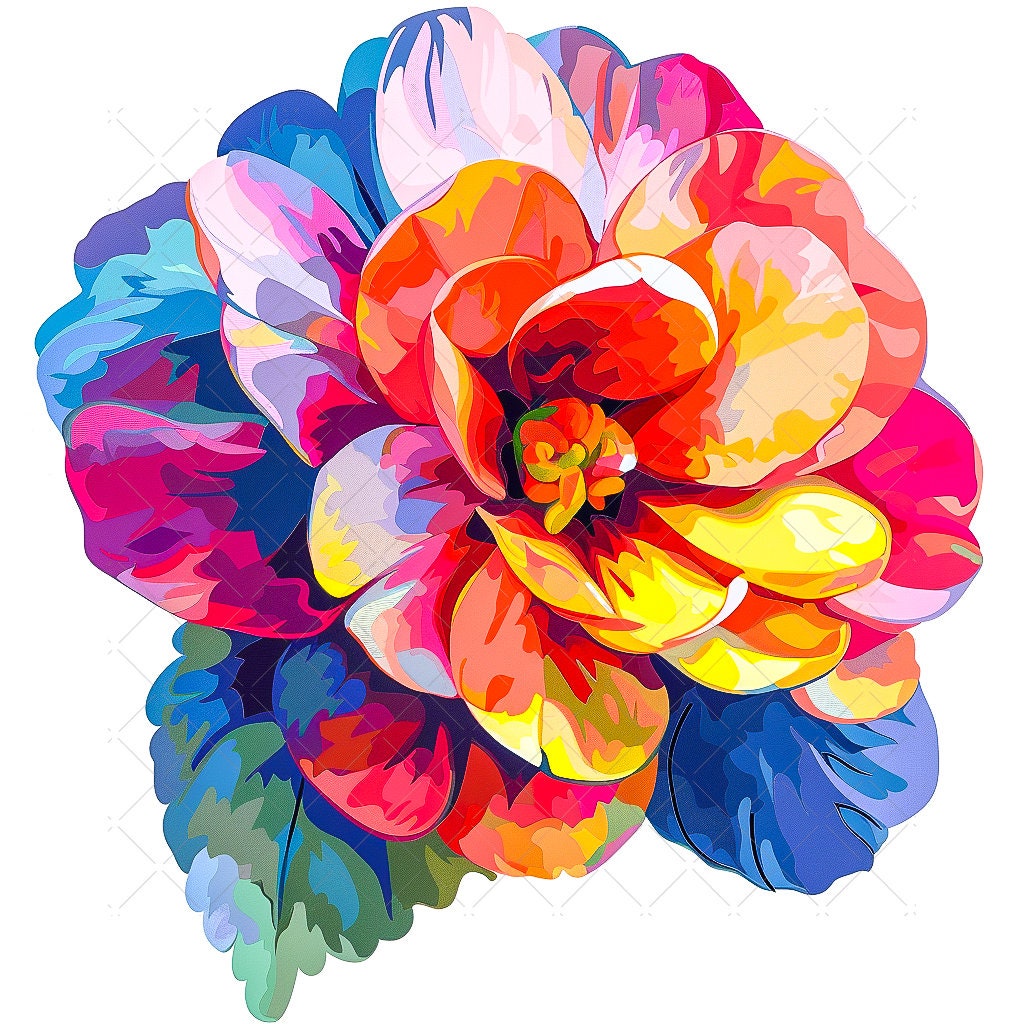 Single Flower Bundle Clipart, 10 High Quality Jpgs, Watercolor Flower ...