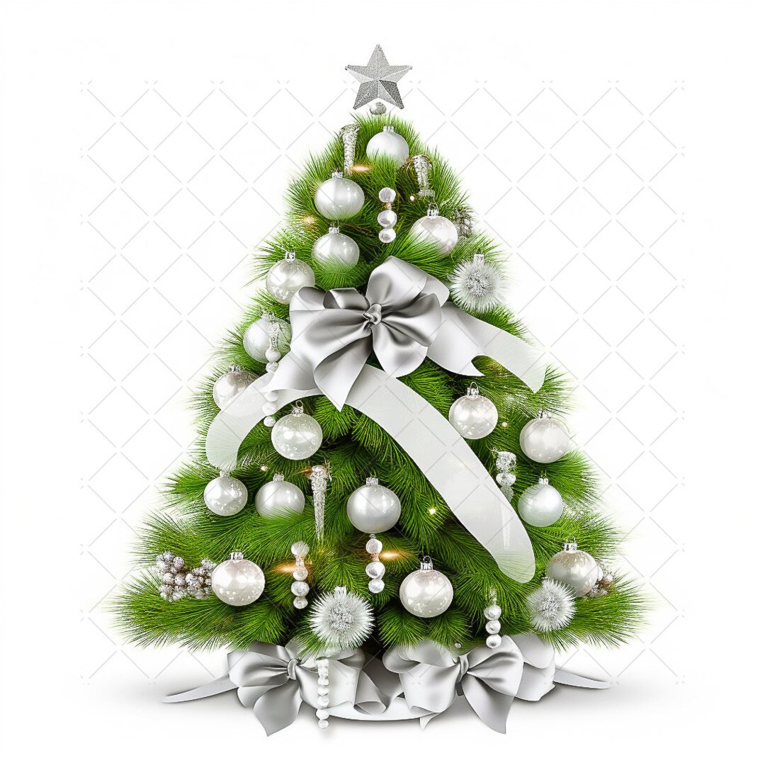 Illustrations Christmas Trees Bundle Clipart, 10 High Quality Jpgs ...