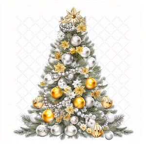 Illustrations Christmas Trees Bundle Clipart, 10 High Quality Jpgs ...