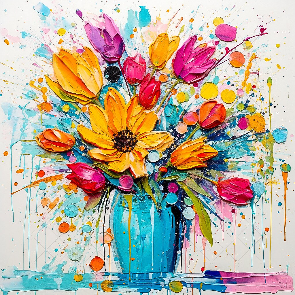 Wild Flowers Bundle Clipart, 10 High Quality Jpgs, Watercolor Flower in ...