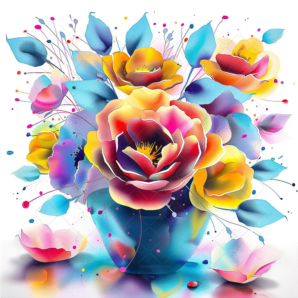 Animated Mixed Flowers Bouquet Bundle Clipart, 10 High Quality Jpgs ...