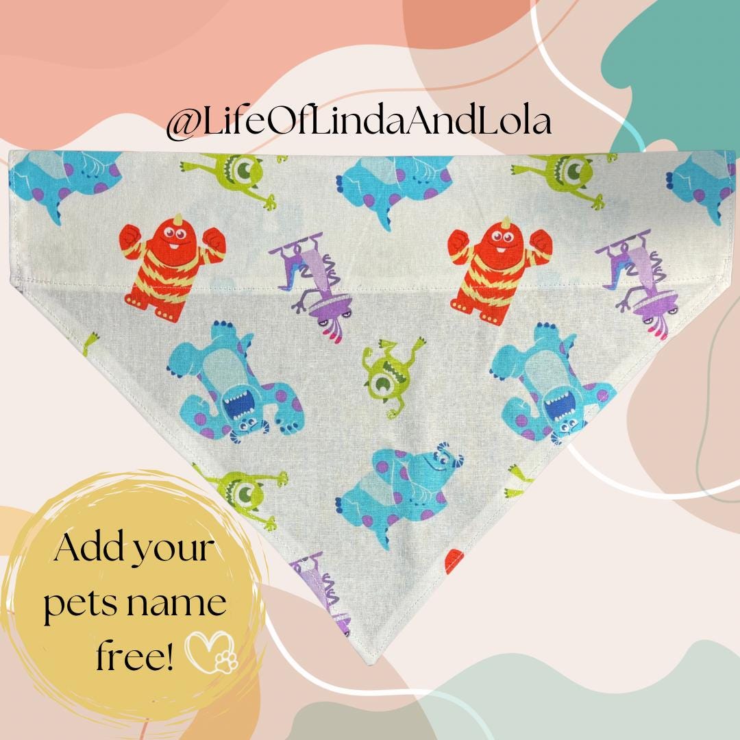 Monster's Inc. Over-the-collar Pet Bandana, Pixar, Sully, Mike ...