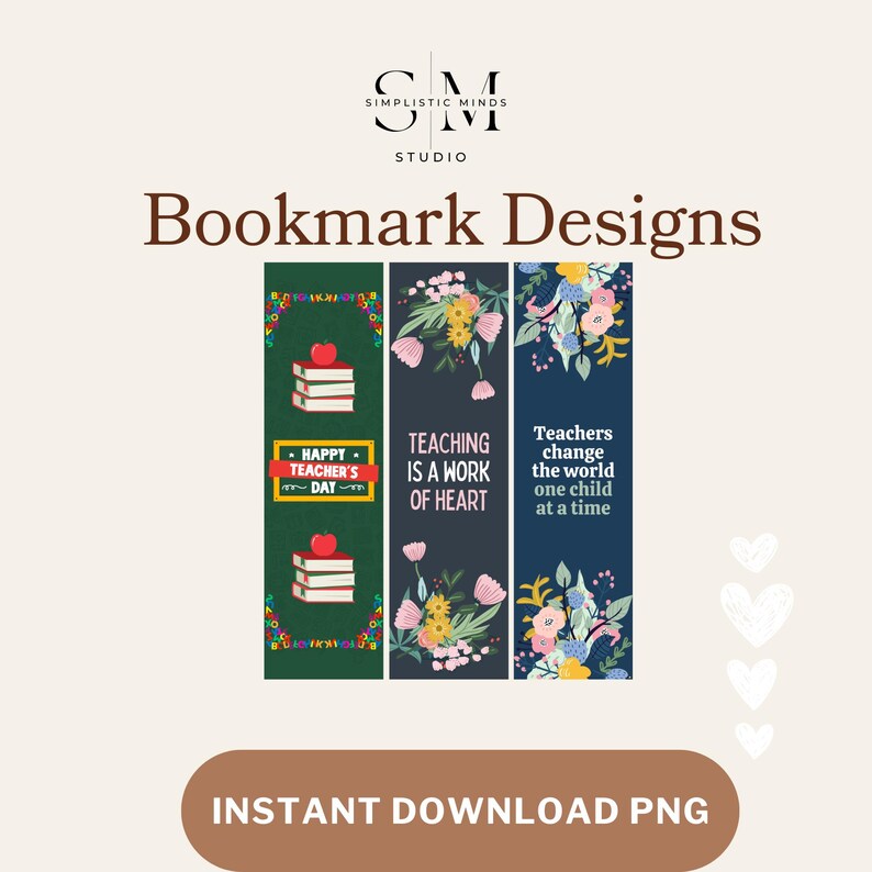 Teacher Bookmark Set, Digital Download Bookmarks, Teacher Appreciation ...