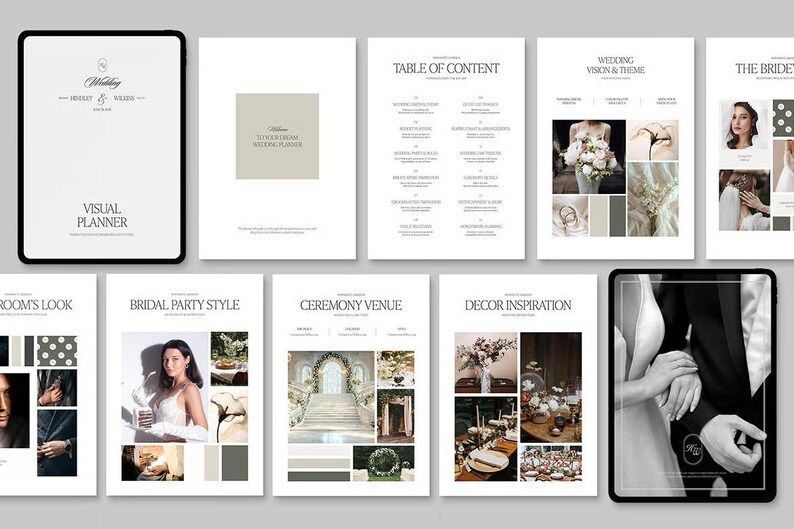 Digital Wedding Planner Templates Bundles | Canva Templates | Planners ...