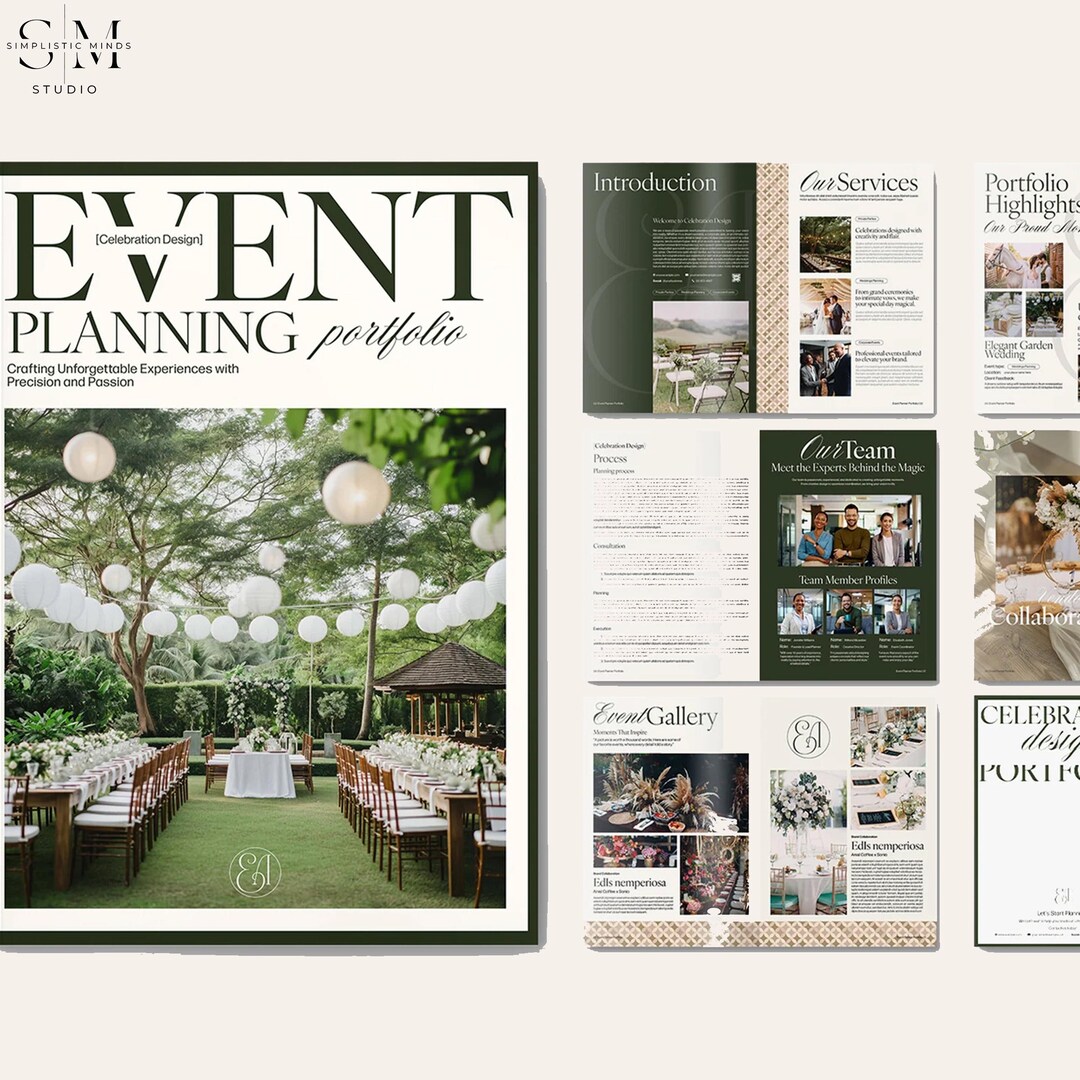 Digital Event Planner Templates Bundle| Printable Canva Templates ...