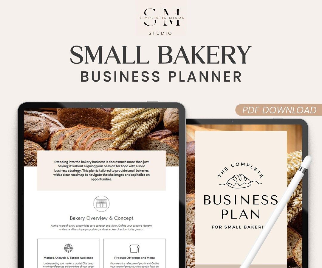 Small Bakery Business Planner| PDF Template | Digital & Printable PDF ...