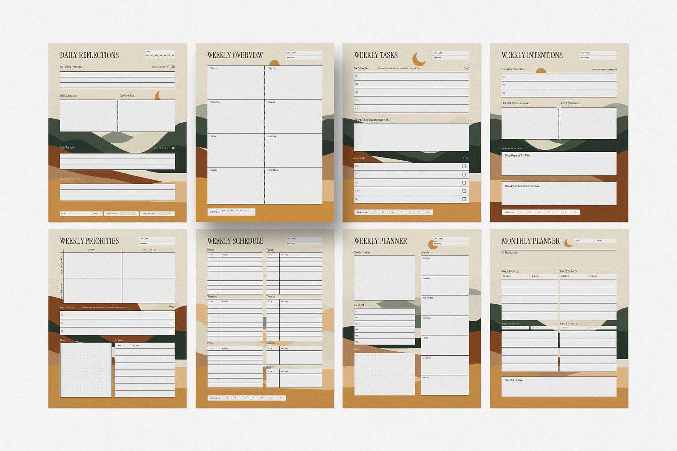 Boho Planner Mega Bundle | 40+ Canva Templates (digital Download) - Etsy