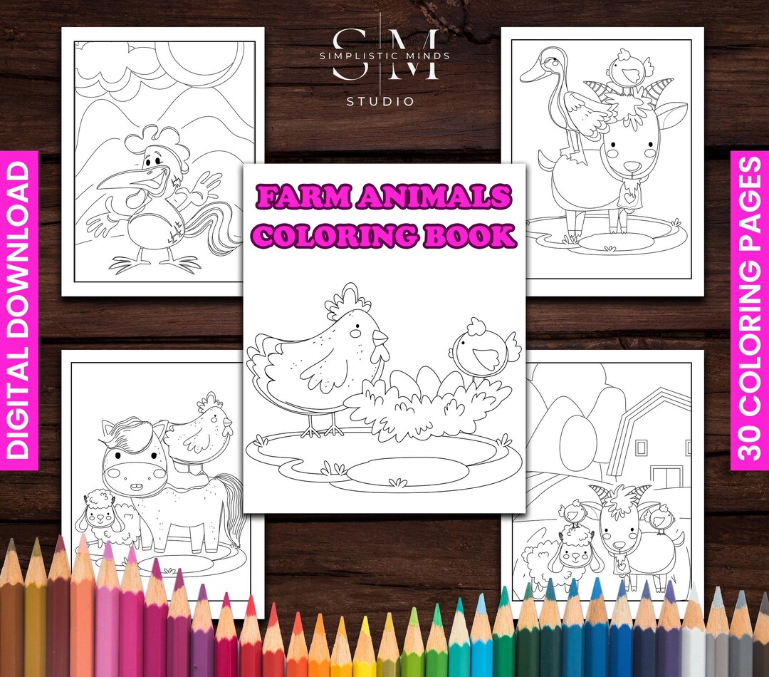 Farm Animals Coloring Worksheets Bundle | Fun Learning Activity for ...