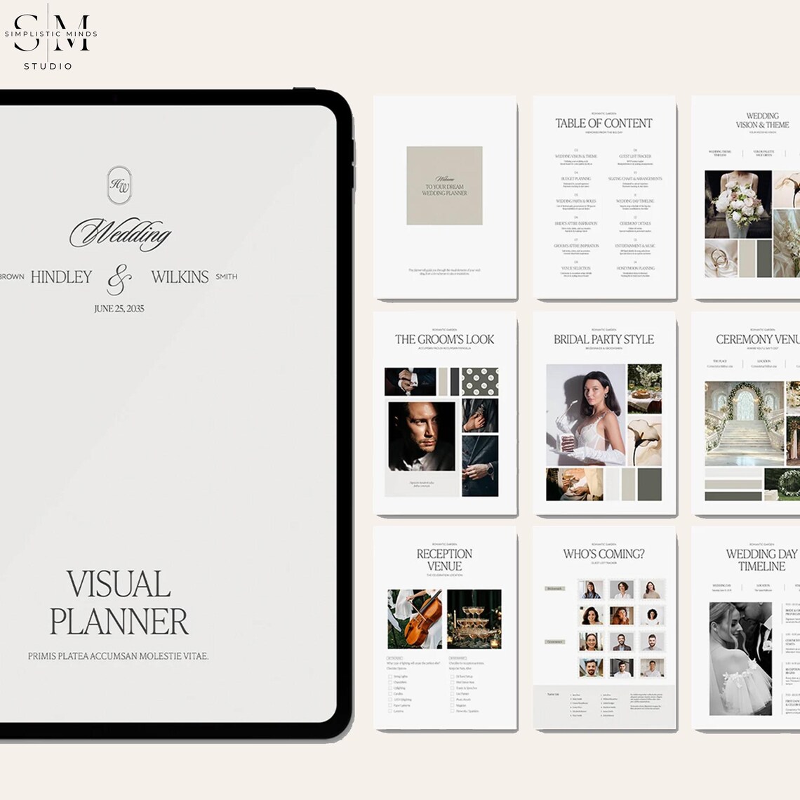 Digital Wedding Planner Templates Bundles | Canva Templates | Planners ...