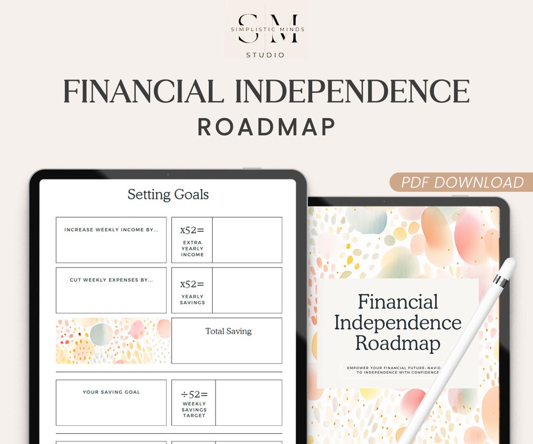 Financial Independence Roadmap Canva Template Digital Printable